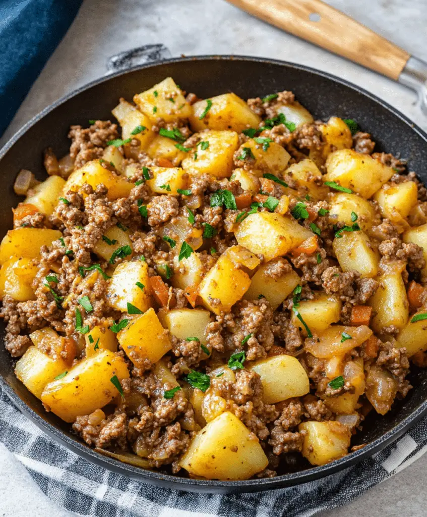 Ground Beef And Potatoes Skillet Recipe - camilarecipes.com